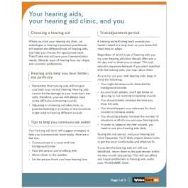 Your Hearing Aids, Your Hearing Aid Clinic, And You